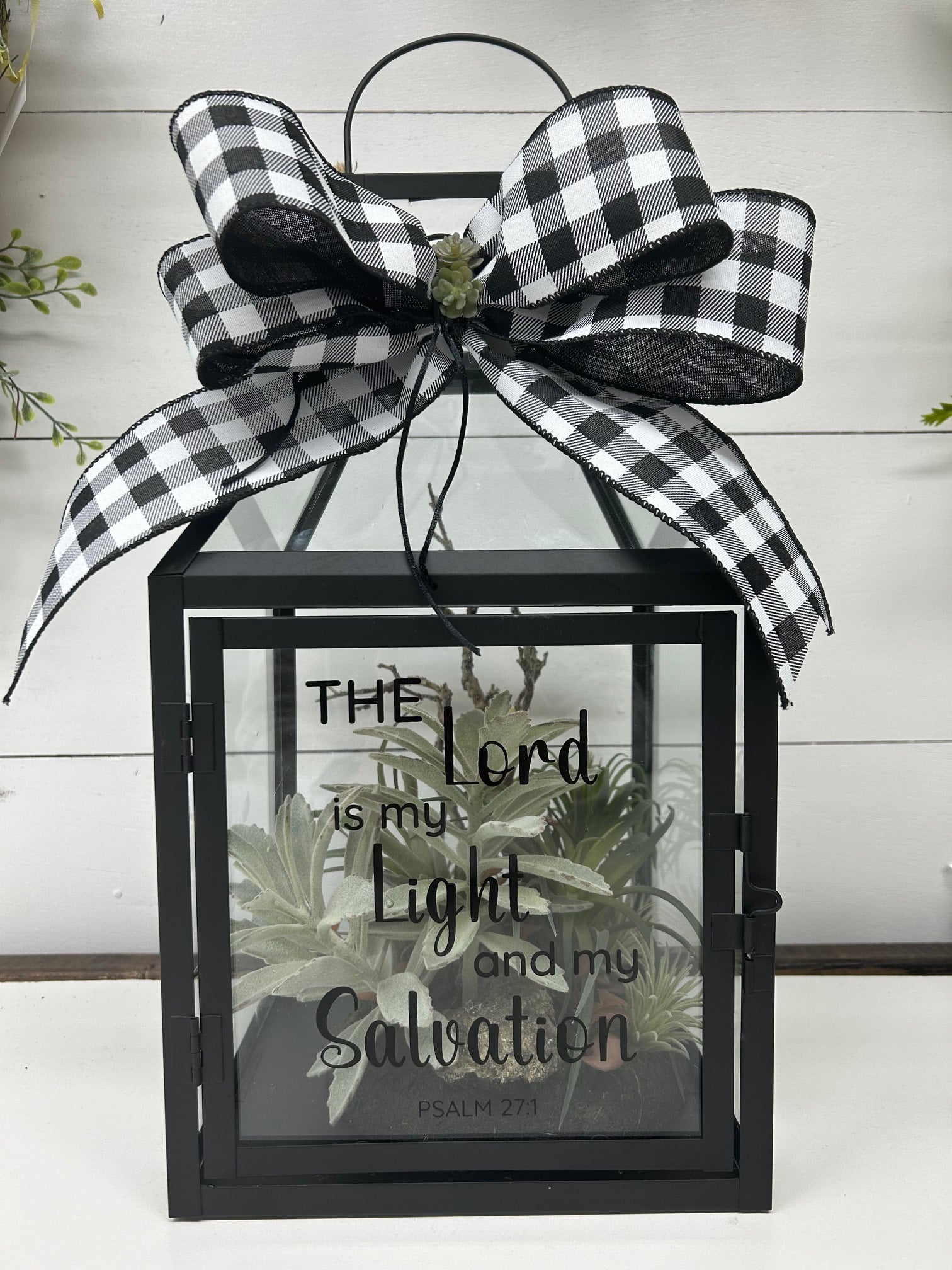 Lord is my Light Lantern Terrarium | Ivy Leaf Florist